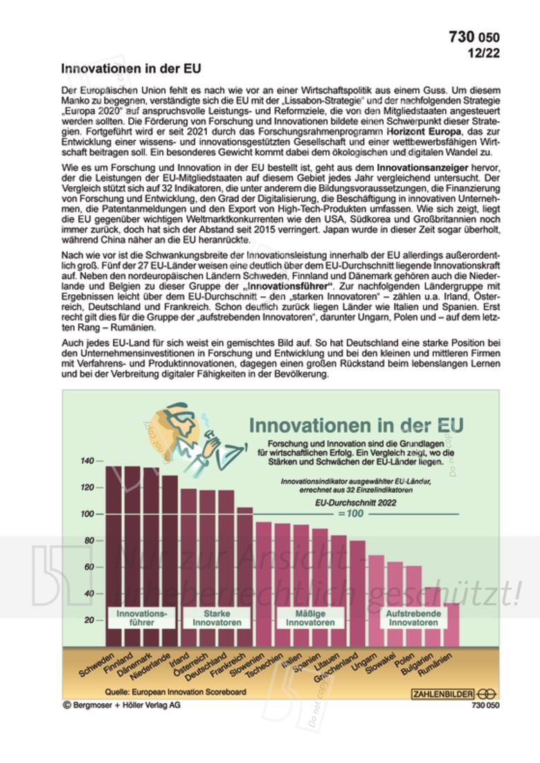 Innovationen in der EU | Zahlenbilder | Politik | Sekundarstufe II ...