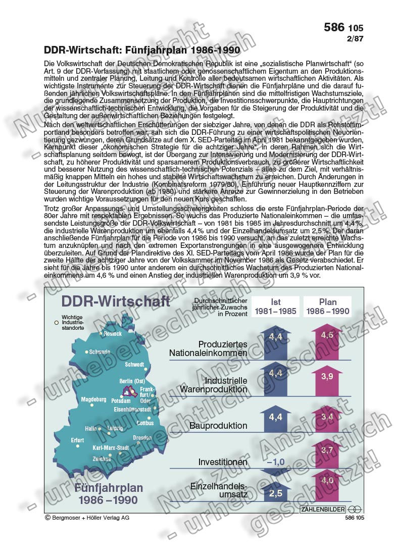 DDR-Wirtschaft: Fünfjahrplan 1986-1990 | Zahlenbilder | Politik ...