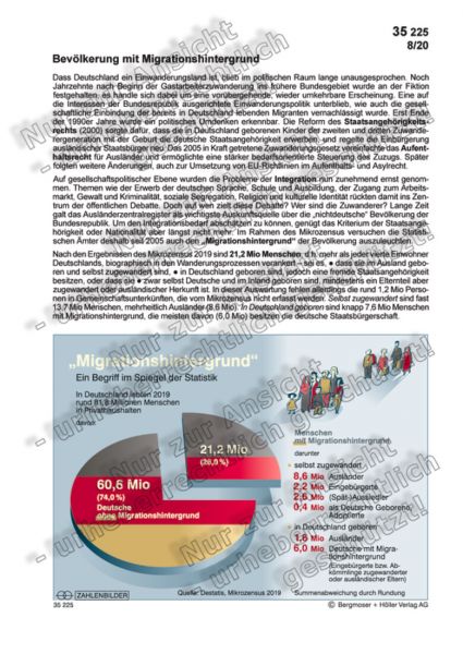 Bevölkerung mit Migrationshintergrund | Zahlenbilder | Politik | Sekundarstufe II ...