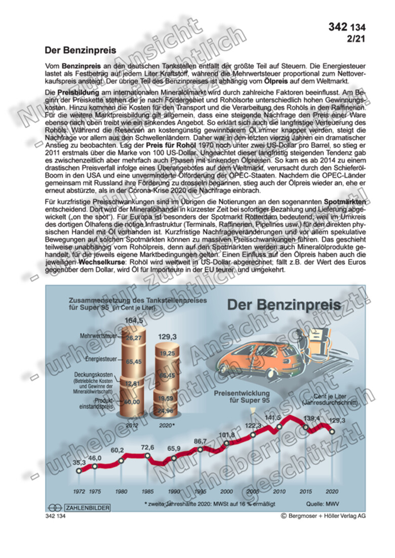 Der Benzinpreis | Zahlenbilder | Politik | Sekundarstufe II ...
