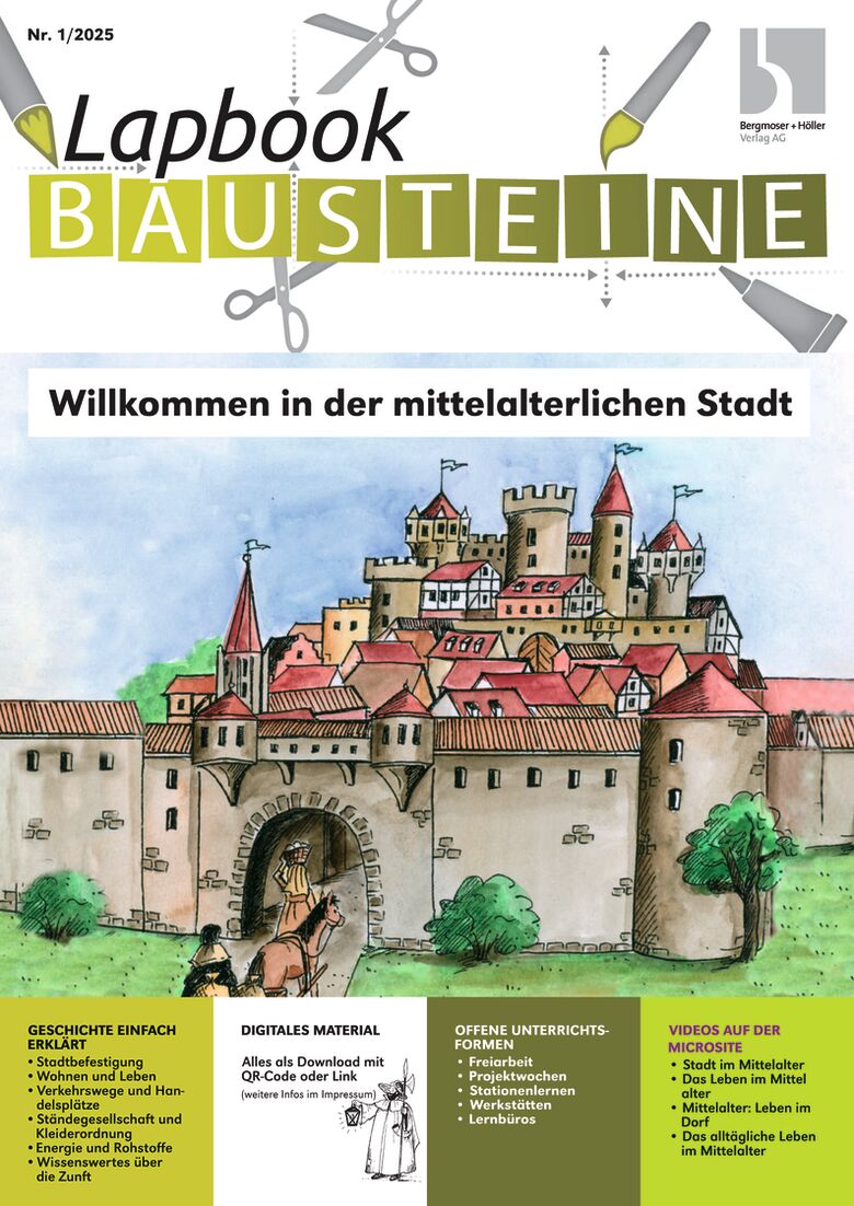 Willkommen in der mittelalterlichen Stadt | Lapbook Bausteine | Lapbook ...