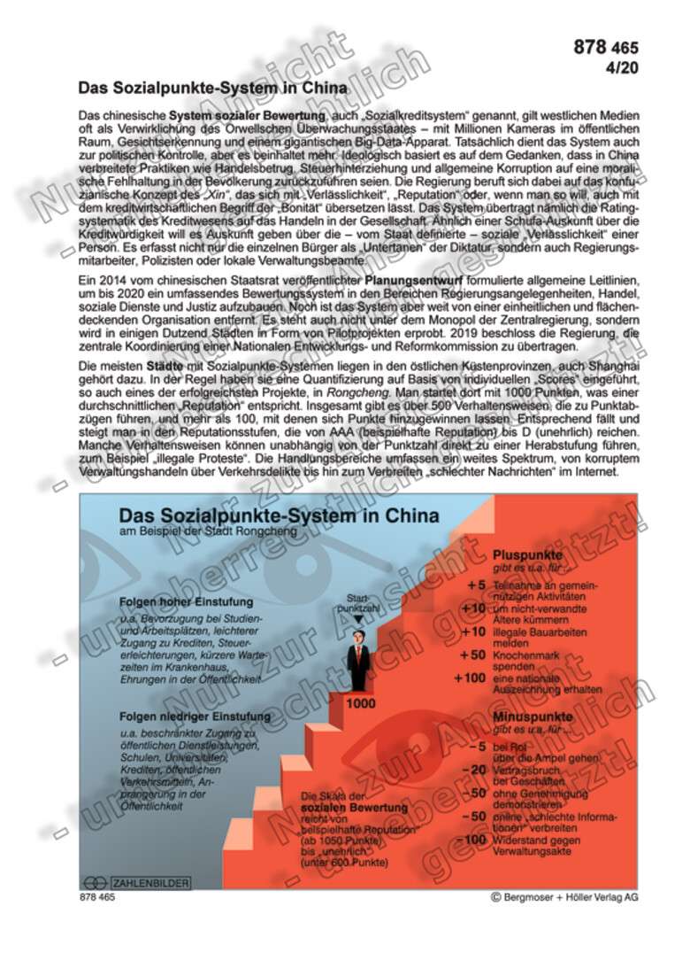 Das Sozialpunkte-System in China | Zahlenbilder | Politik ...